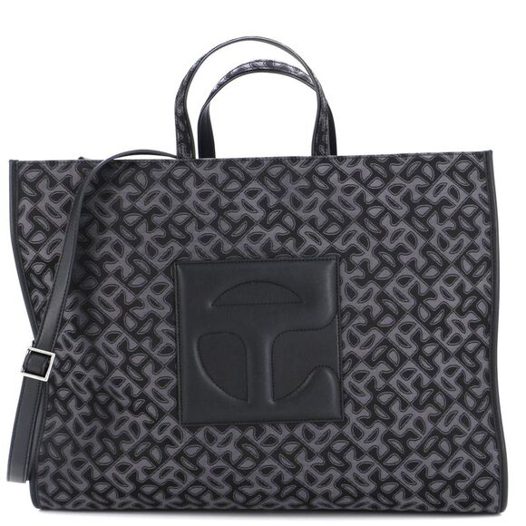 Telfar | Bags | Telfar Shopping Tote Monogram Jacquard With Faux ...
